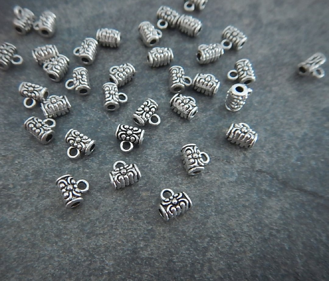 Little Bead Bails Flower Beading Bails Jewelry Bails Mini Spacer Bead ...