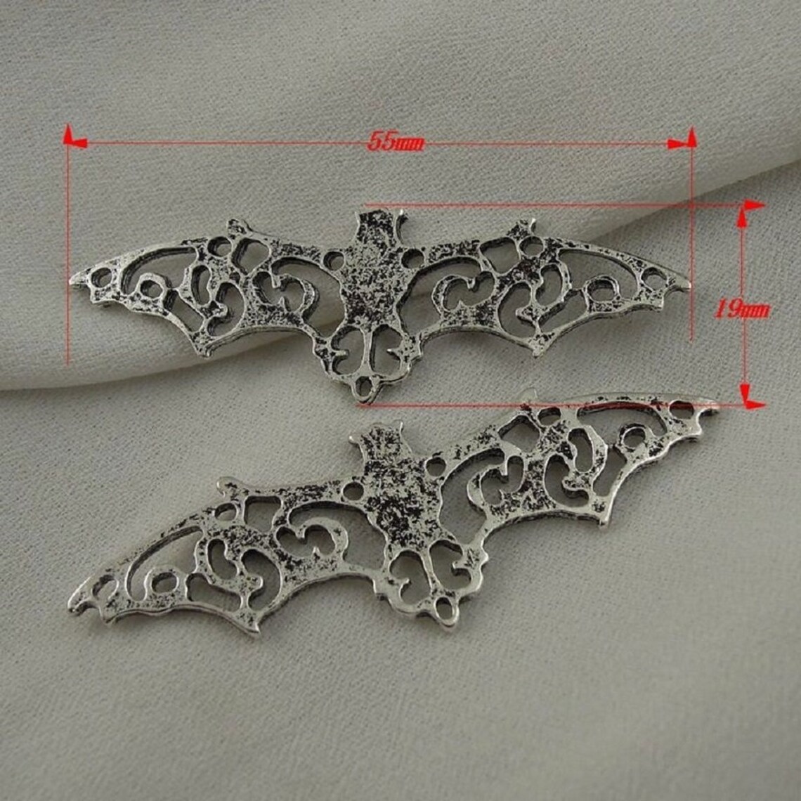 Bat Connectors 5 Colors Filigree Large Bat Charms Halloween - Etsy