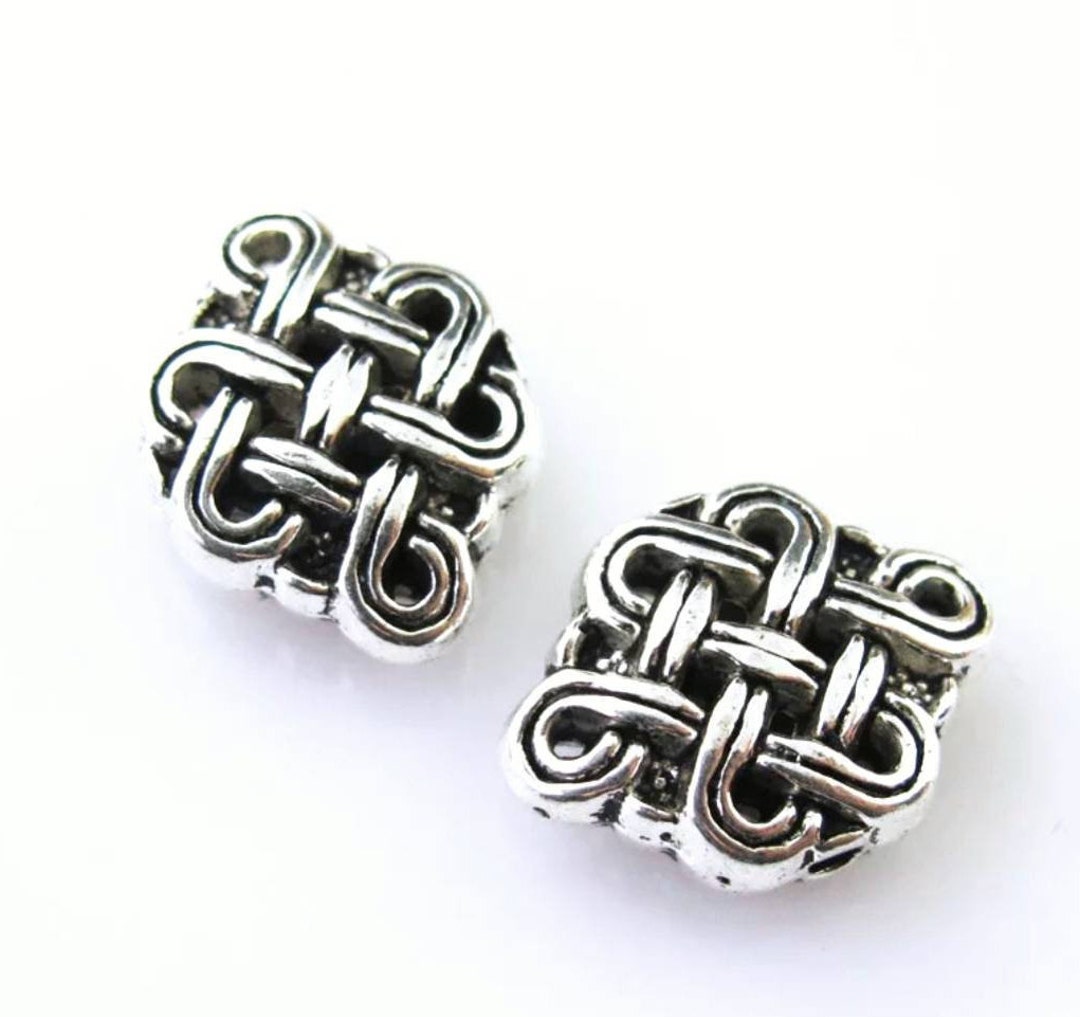 5 Stunning Eternal Knot Spacer Beads Well Crafted Intricate Details ...