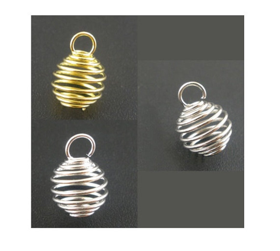 Tiny Bead Cages in 3 Metals Mini Bead Cage for Crystals Great for ...