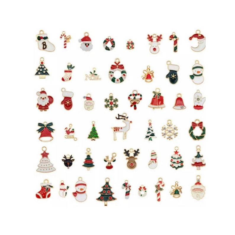 Enamel Christmas Charms Colorful Assortment of Holiday Jewelry - Etsy