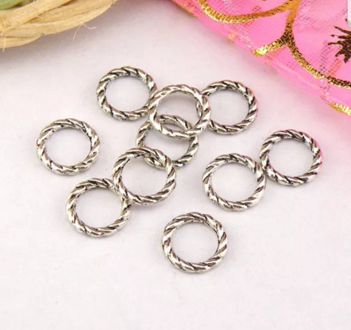 Twist Jump Rings Closed Rope Twisty Linking Rings Silver Gold - Etsy