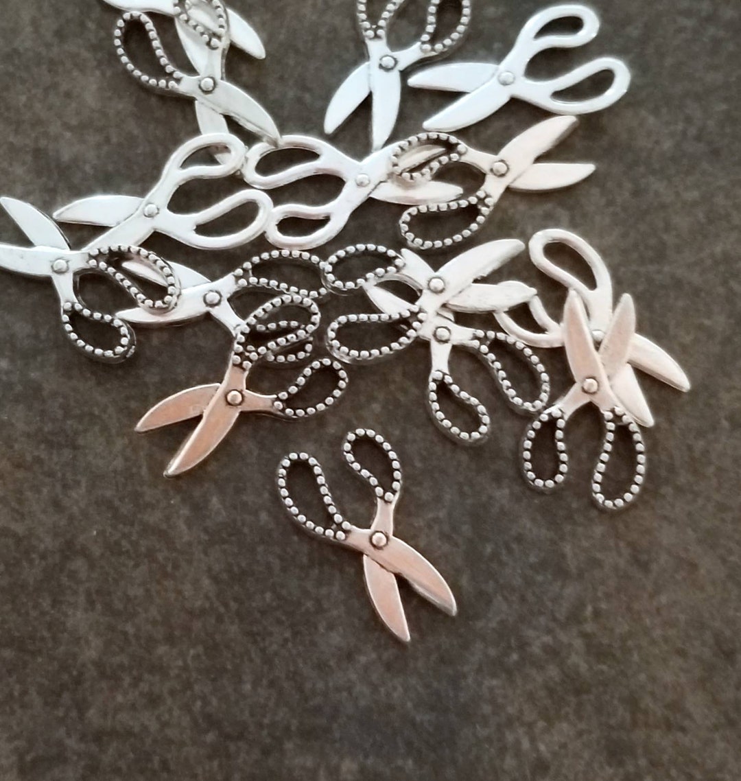 Mini Scissors Charms Little Seamstress Charms Crafter Silver ...