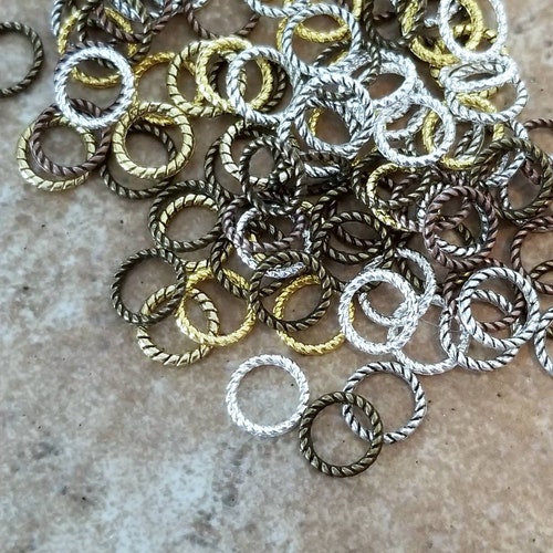 Twist Jump Rings Closed Rope Twisty Linking Rings Silver Gold - Etsy