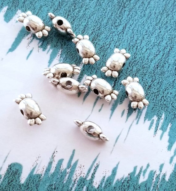 10 Mini Crab Spacer Beads Adorable Simple Silver Crabs Beach - Etsy