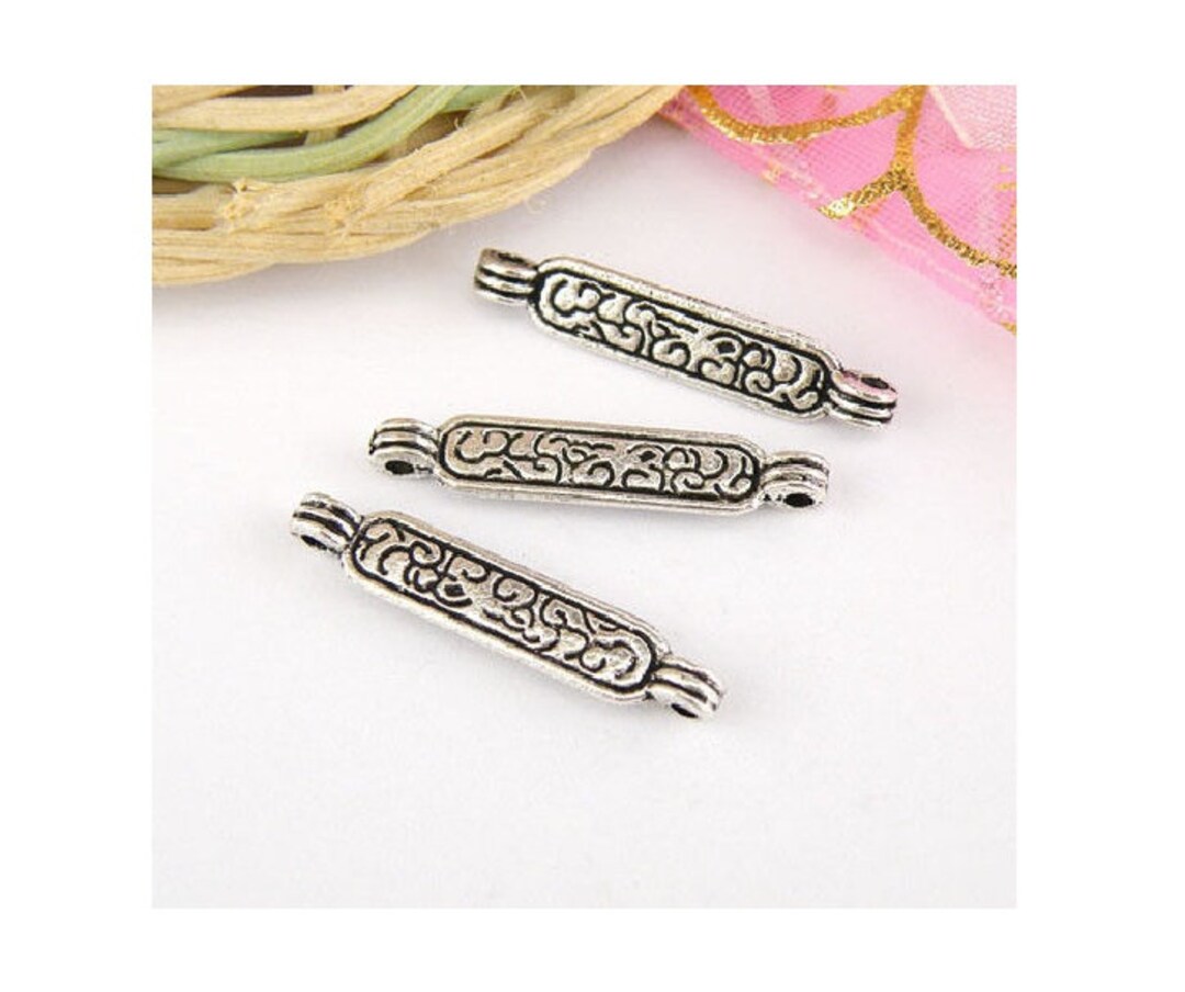 8 Ornate Vine Connectors, Bar Connectors With Vine Design, Connector ...