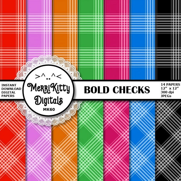 Checked Papers - Etsy