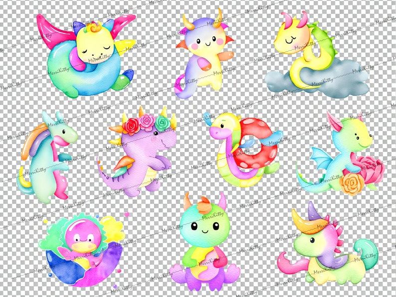 Cute Monster Clipart SC23 37 Rainbow Monsters Graphic Images Instant ...