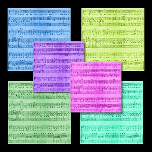 Rhapsody Music Digital Scrapbook Paper Pack NO.38 INSTANT DOWNLOAD 12 ...