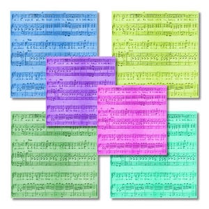 Rhapsody Music Digital Scrapbook Paper Pack NO.38 INSTANT DOWNLOAD 12 ...