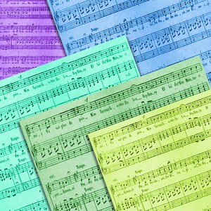 Rhapsody Music Digital Scrapbook Paper Pack NO.38 INSTANT DOWNLOAD 12 ...