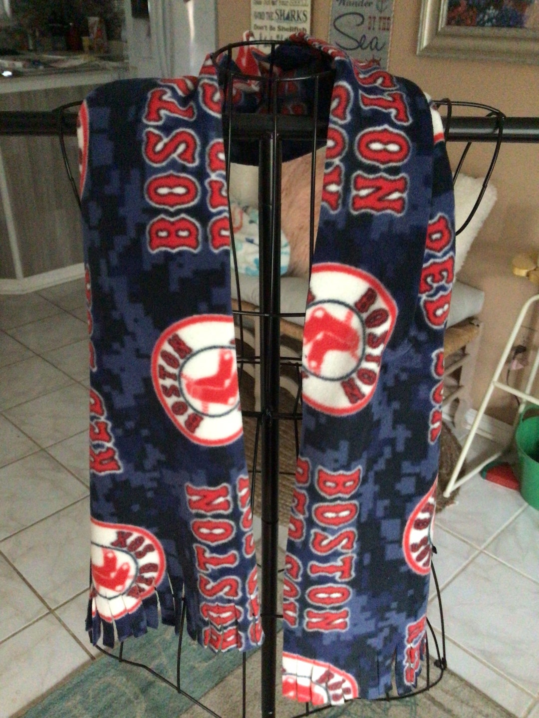 Boston Red Sox Scarf/face Covering Custom Handmade Christmas Gift ...