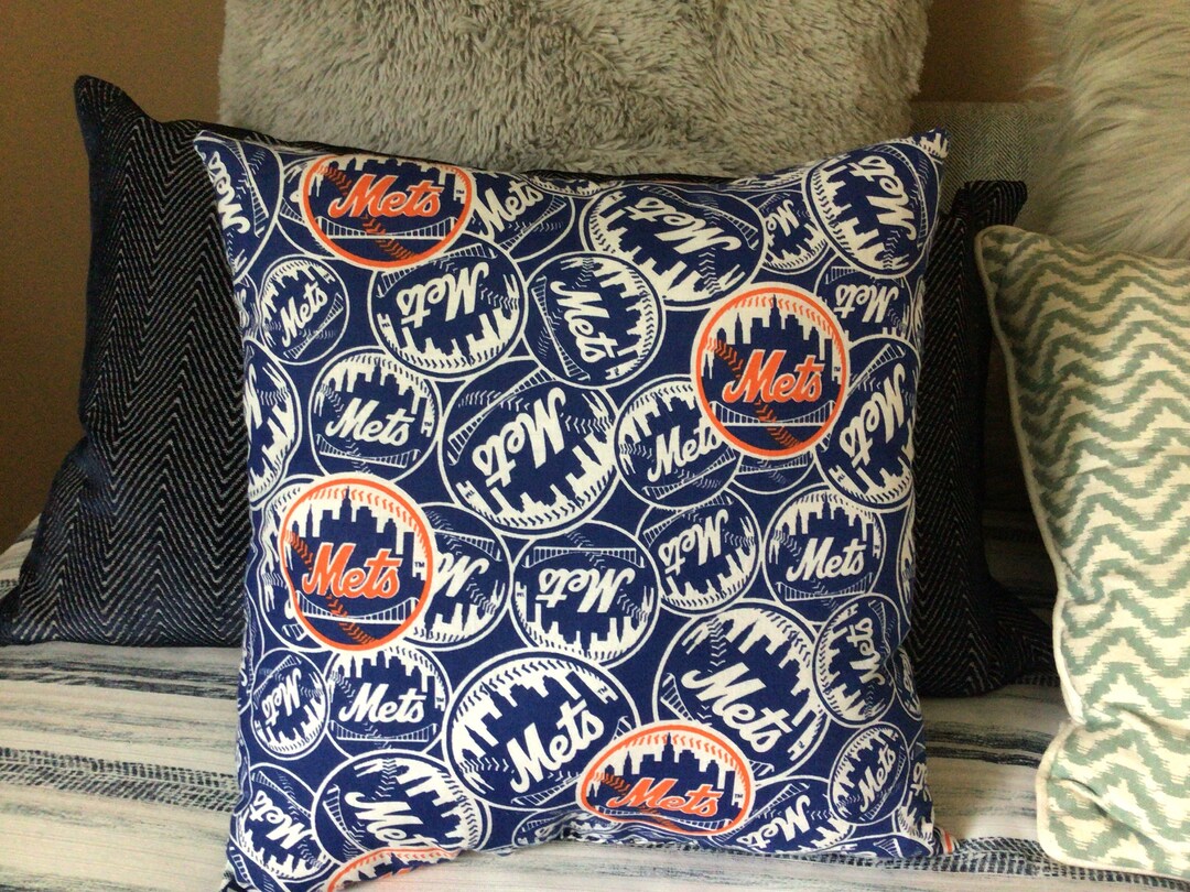 NY Mets Decorative Throw Pillow Custom Handmade - Etsy