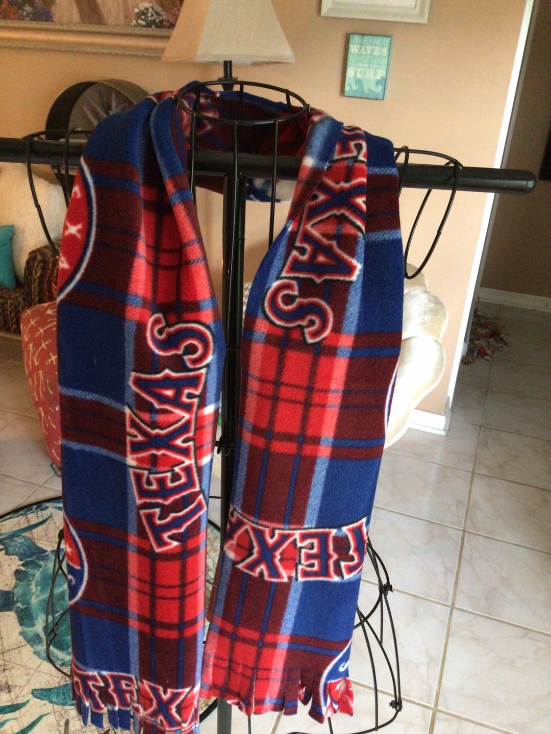 Texas Rangers Scarf Custom Handmade Birthday Gift Christmas Gift ...