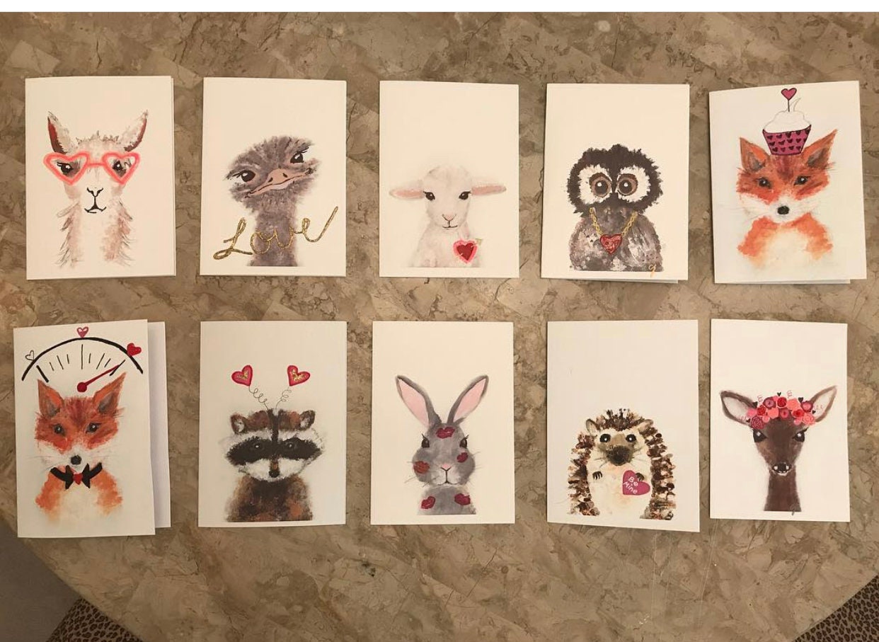 Valentine's Day Raccoon Heart, Handmade, Cute, Sweet, Funny Valentines ...