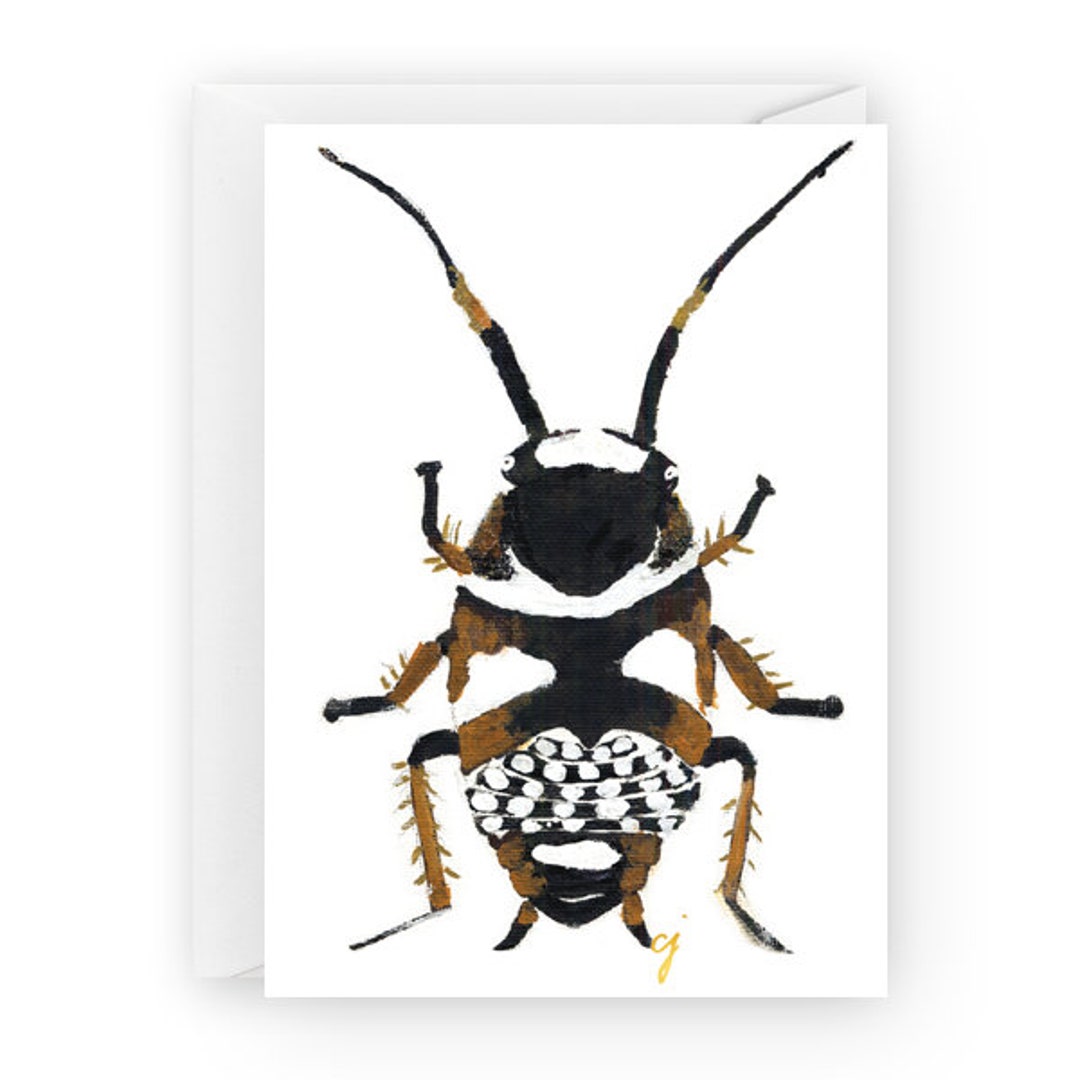 Fancy Cockroach Greeting Card - Etsy