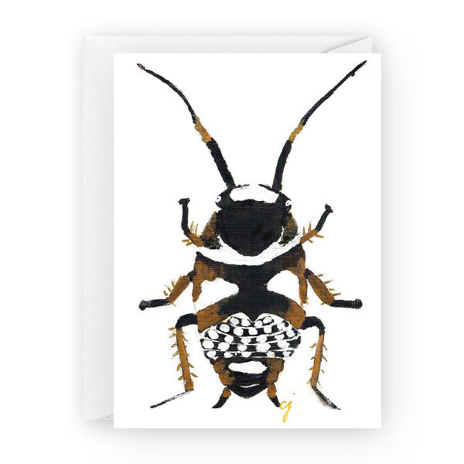 Fancy Cockroach Greeting Card - Etsy