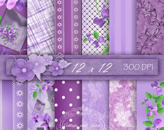 Violet Digital Paper - Etsy