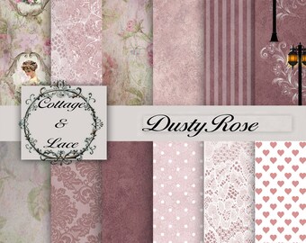 Damask Digital Papers - Etsy
