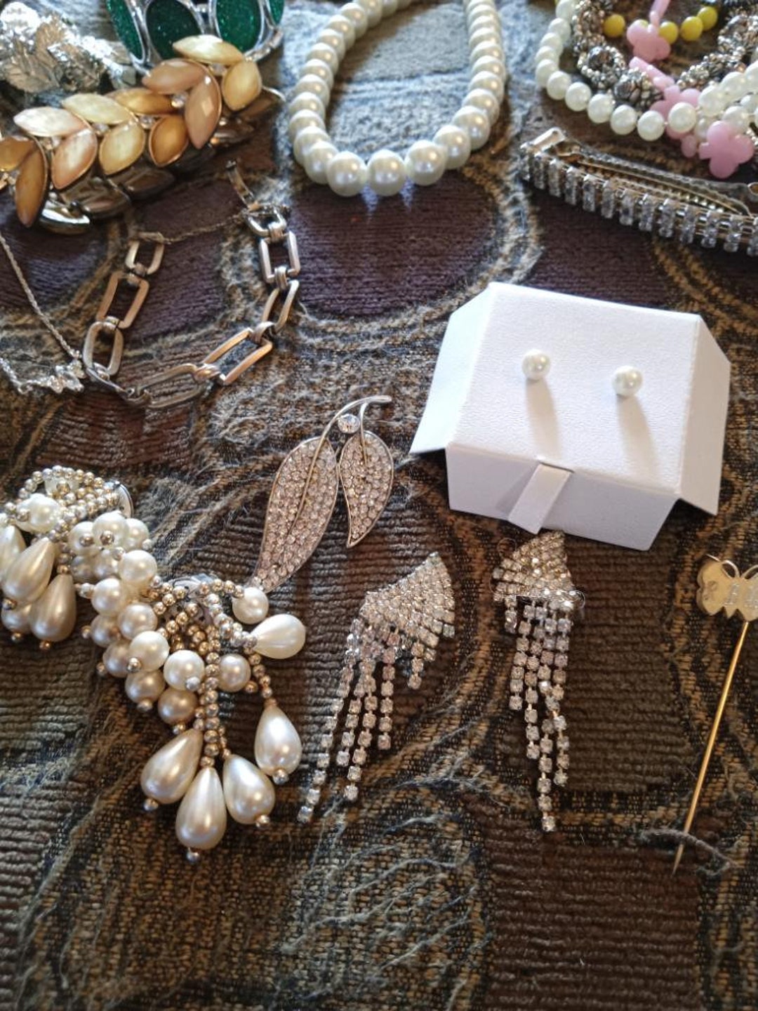 Grandmas Vintage Large Jewelry Collection Necklace Sets Bracelets ...