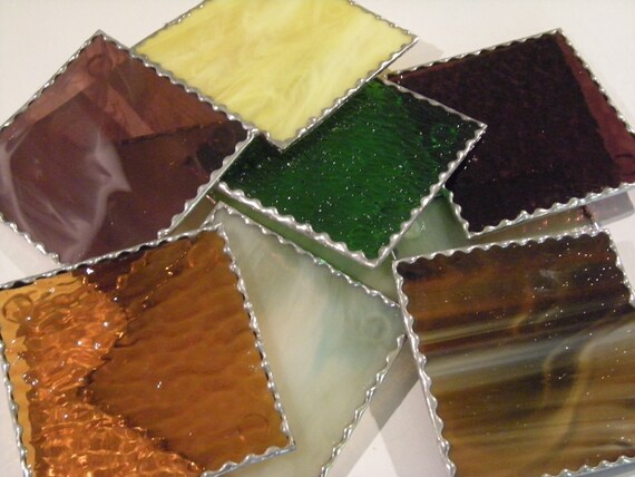 Hand made Stained Glass Coasters Mix or Match | Etsy
