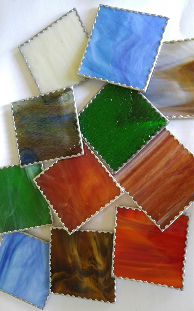 Hand made Stained Glass Coasters Mix or Match | Etsy