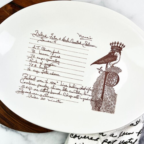 RECIPE PLATE Recipe Display Handwriting Custom Plate Hand - Etsy