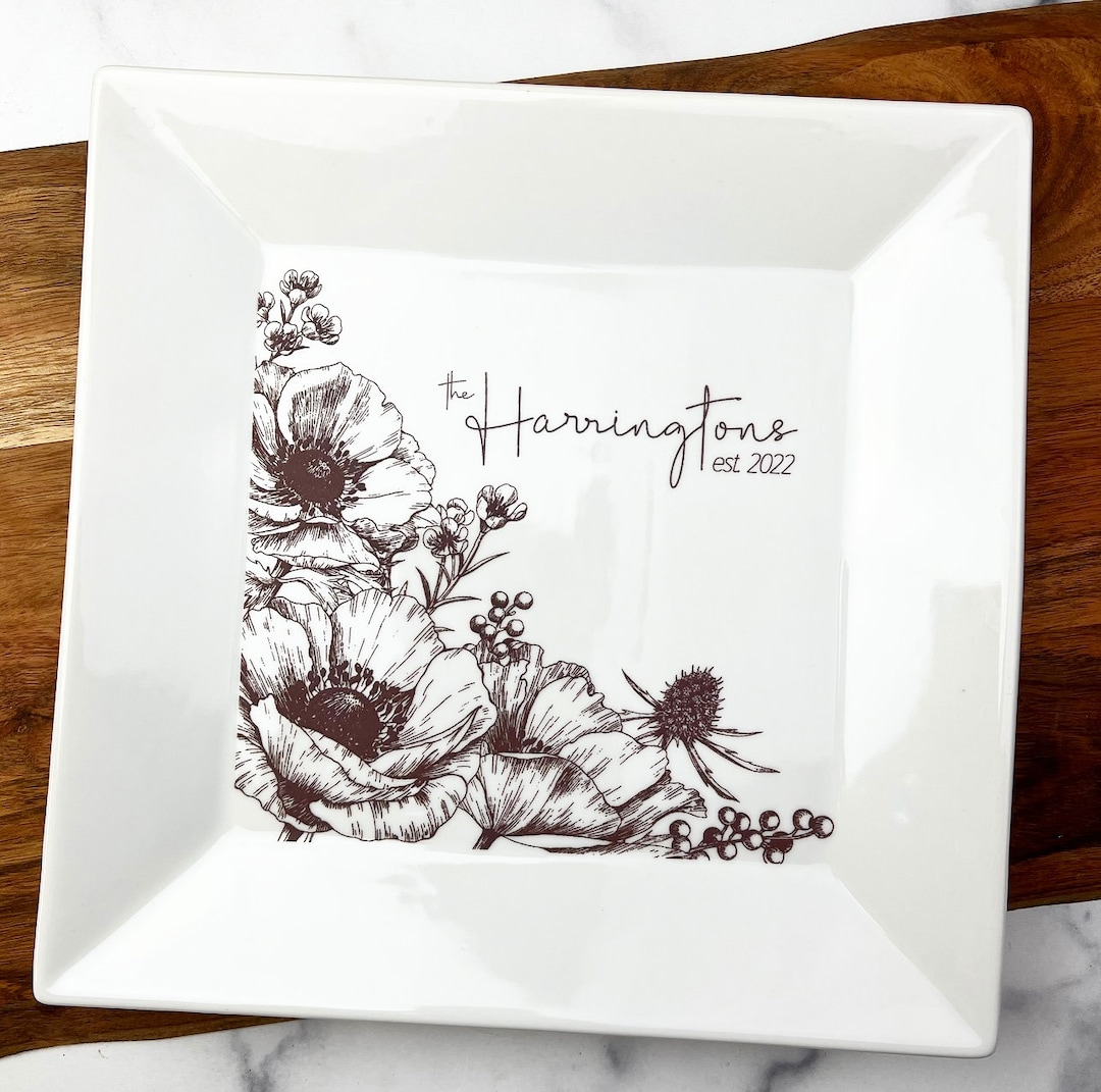 Personalized Wedding Gift, Custom Plate With Your Wedding Logo, Invite ...