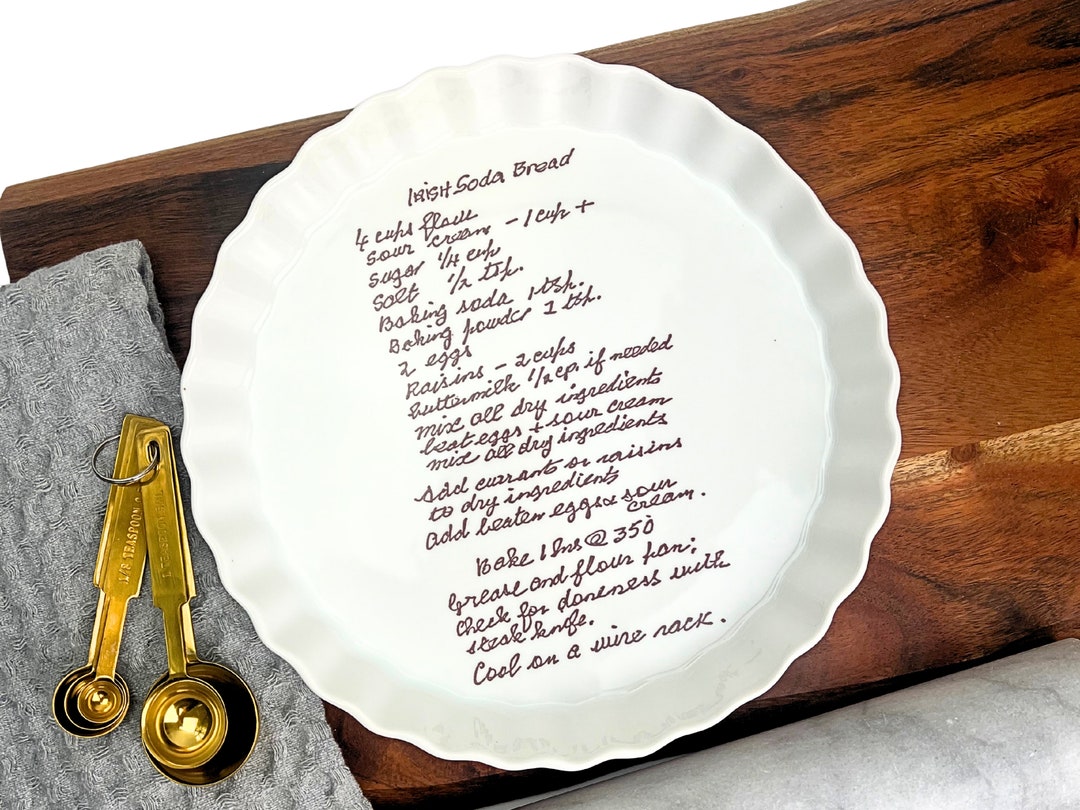 Handwritten Dish With YOUR Handwriting |personalized Pie Pan |favorite ...