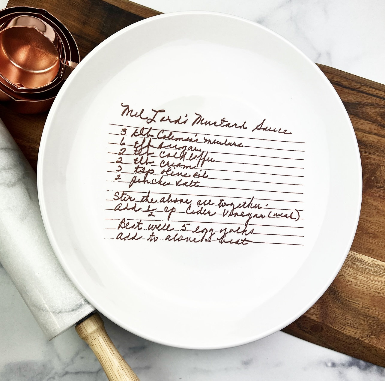 Recipe on Plate, Custom Recipe Plate, Personalized Pottery, Custom ...