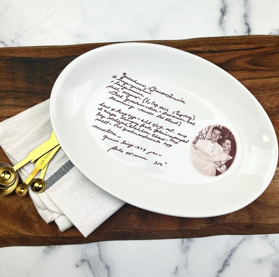 Ceramic Plate With Your Photo Logo Handwriting or Recipe - Etsy