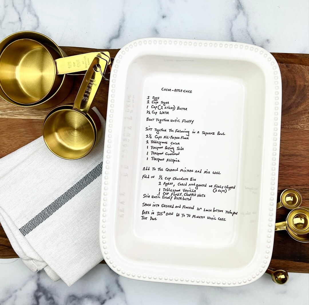Personalized Engraved Bread Pan With Handwritten Recipe, Baking Gift ...