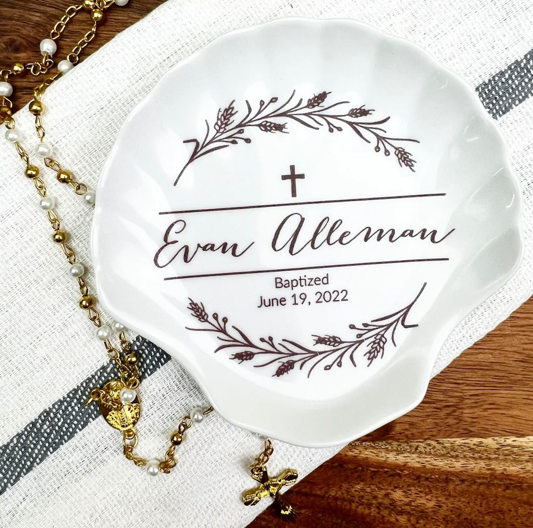 Personalized Baptism Shell – Ceramic – White – 4.25 Inches ...