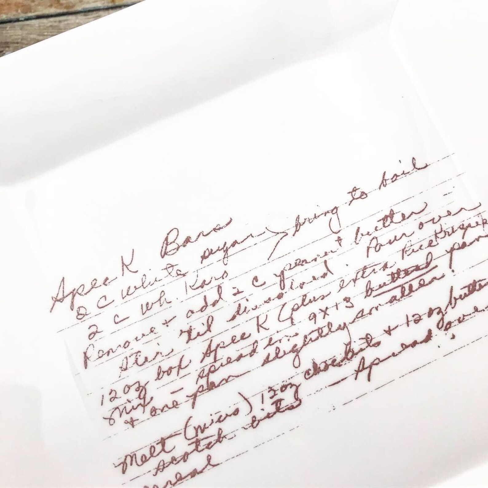 Handwriting Displayed on Plate Recipe Chef Gift - Etsy