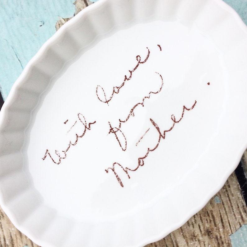 Handwriting Gift Handwriting Plate Handwriting Gift for - Etsy