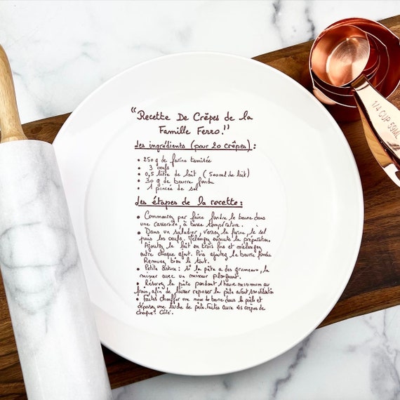 Handwriting on Plate Handwritten Letter Memorial Family - Etsy