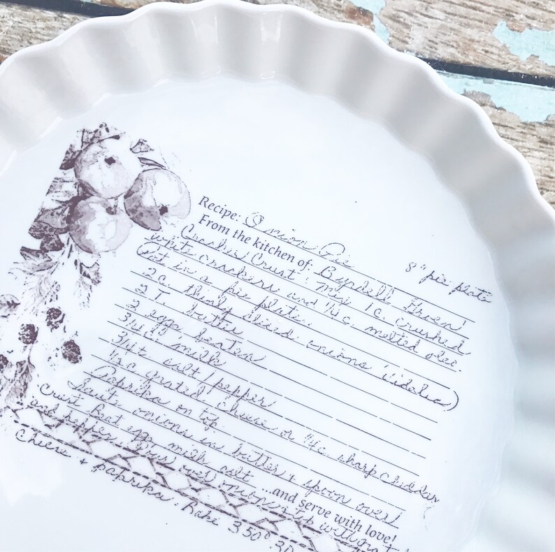 RECIPE PLATE Hand Written Hand Writing Hand Written Recipe - Etsy