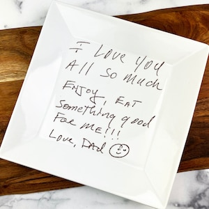 Recipe Plate Display, Handwriting on Plate, Handwriting Display ...