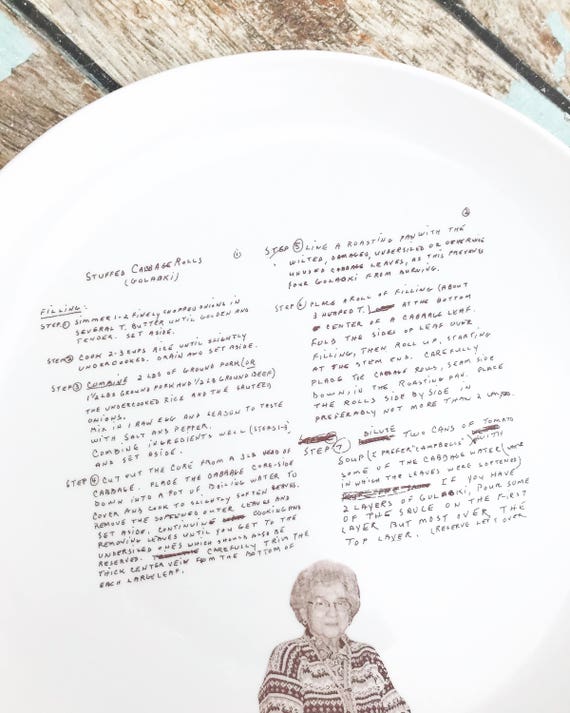 Recipe On Plate Custom Recipe Plate Personalized Pottery | Etsy
