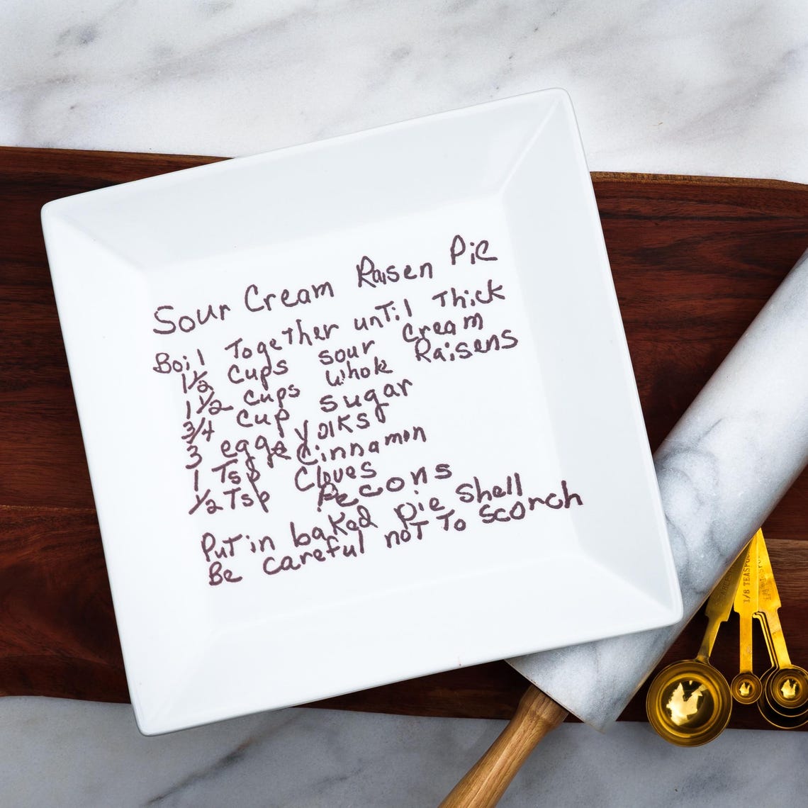 Giving Plate, Custom Handwriting on Plate, Hand Writing, Hand Written ...