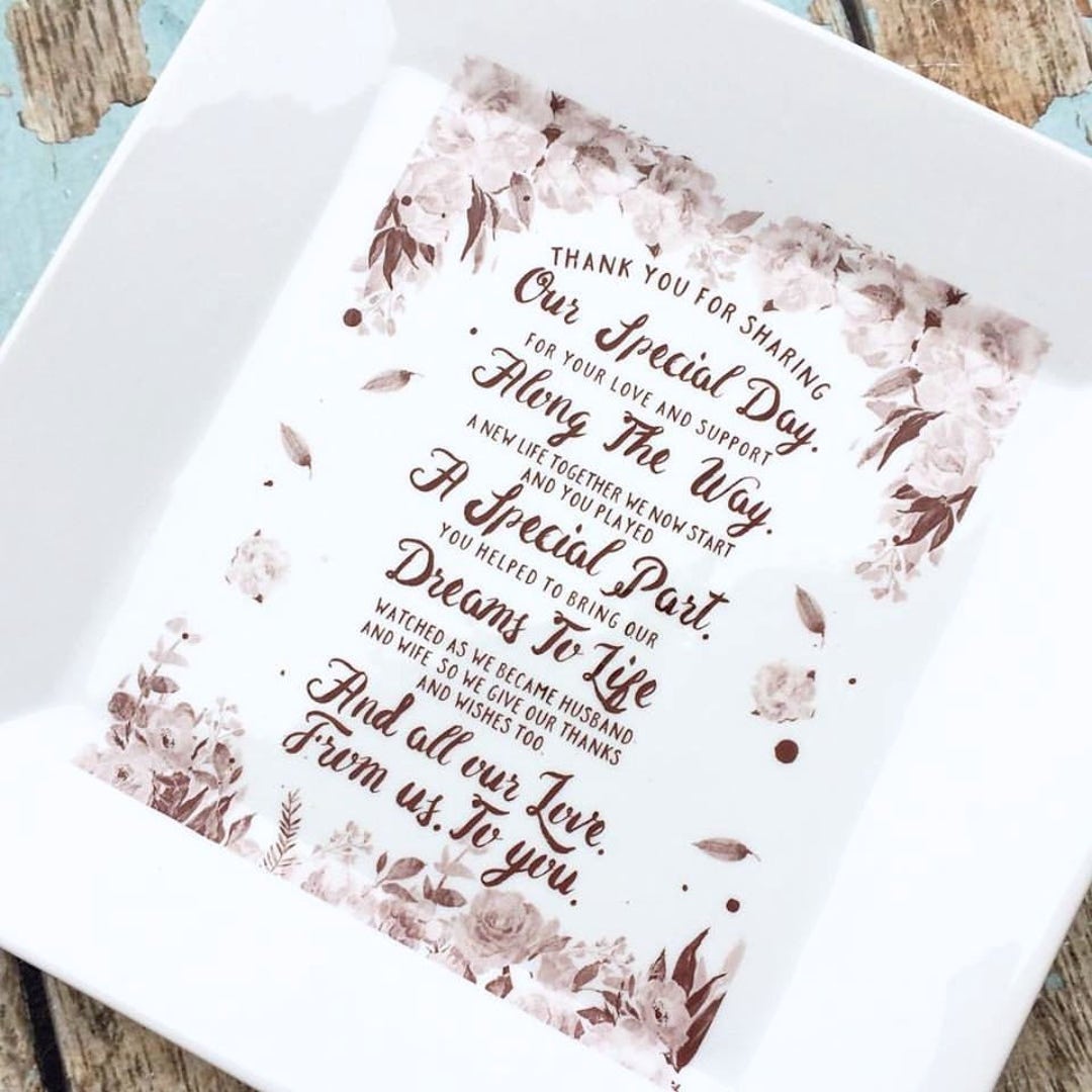 Custom Wedding Invite on Plate, Bridal Shower, Bridal Party, Wedding ...