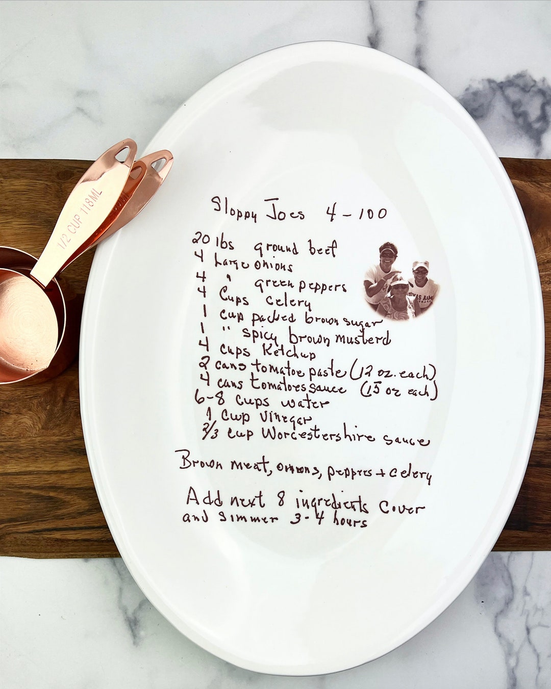 Recipe Plate, Handwriting Display, Recipe Display, Kitchen Decor ...