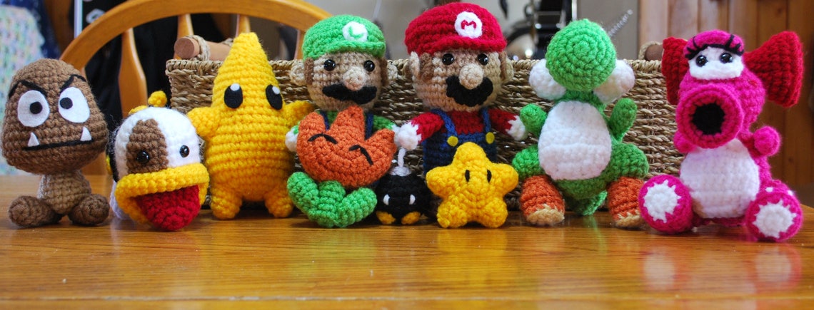 Crochet Mario Character - Etsy Canada