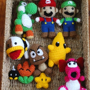Crochet Mario Character - Etsy Canada