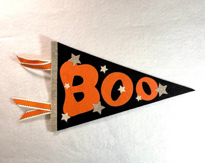 WOOL FELT PENNANT Vintage Boo Mini Pennant - Etsy