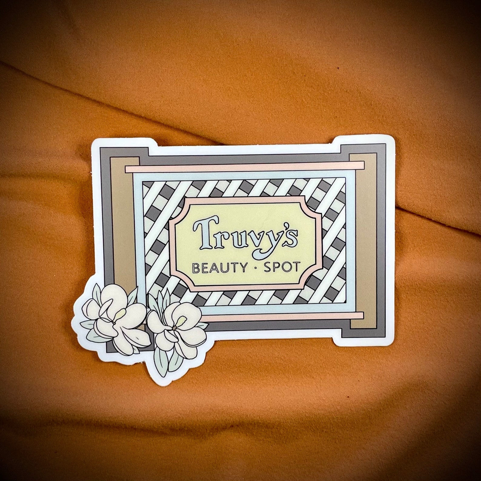 VINYL STICKER Truvy's Beauty Salon Sign Steel - Etsy