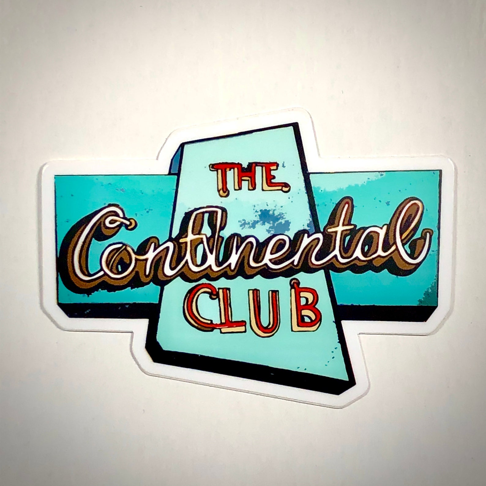 VINYL STICKER the Continental Club Sign Houston Texas - Etsy