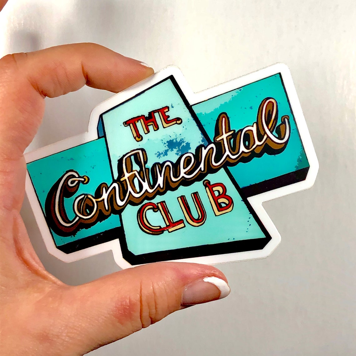 VINYL STICKER the Continental Club Sign Houston Texas - Etsy