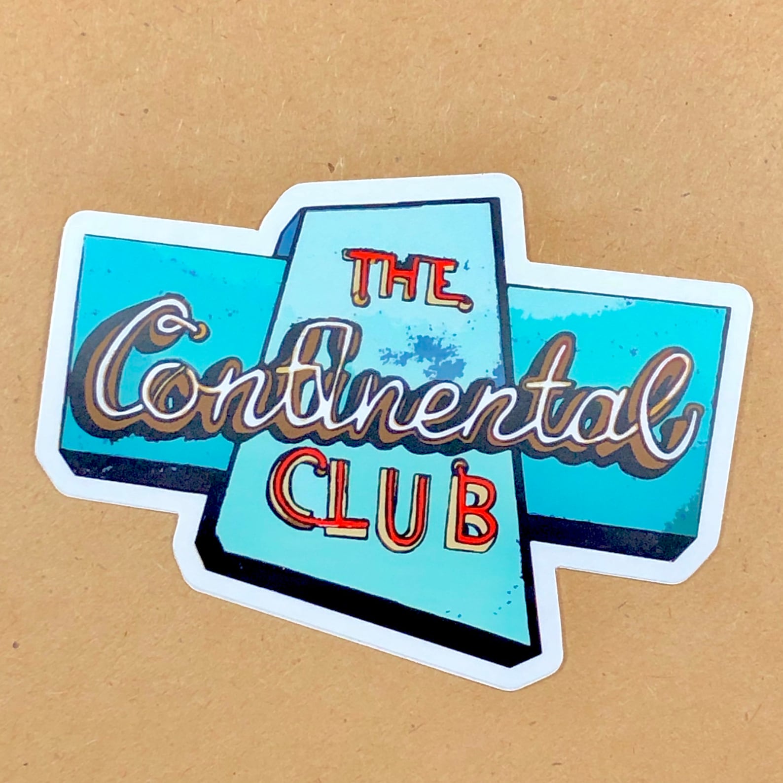 VINYL STICKER the Continental Club Sign Houston Texas - Etsy