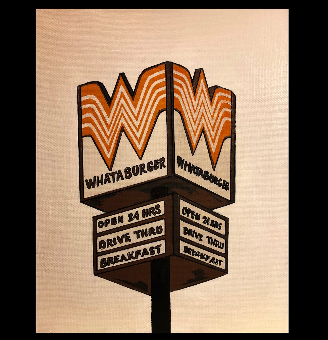 PRINT Vintage Whataburger Sign Houston - Etsy